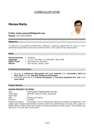 CURRICULUM VITAE | PDF