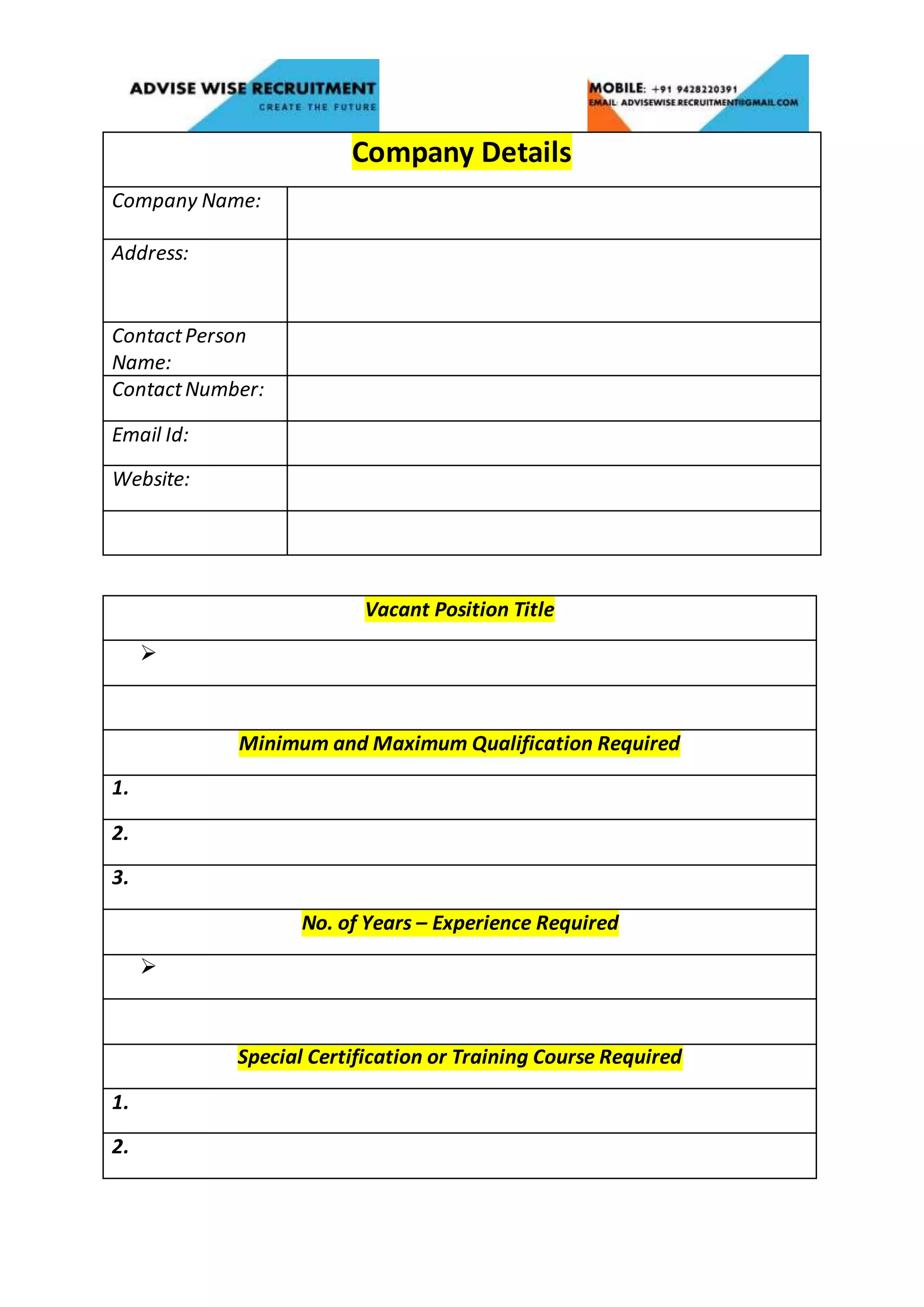 Employer Form(AWRF ) | PDF