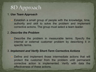 8D approach to problem solving | PPTX