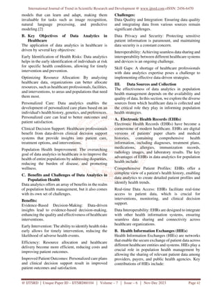 Data Analytics for Population Health Management Strategies | PDF