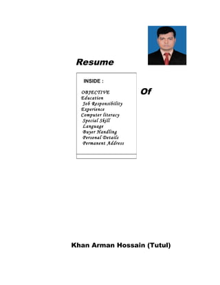 Resume of Tutul(1) | PDF