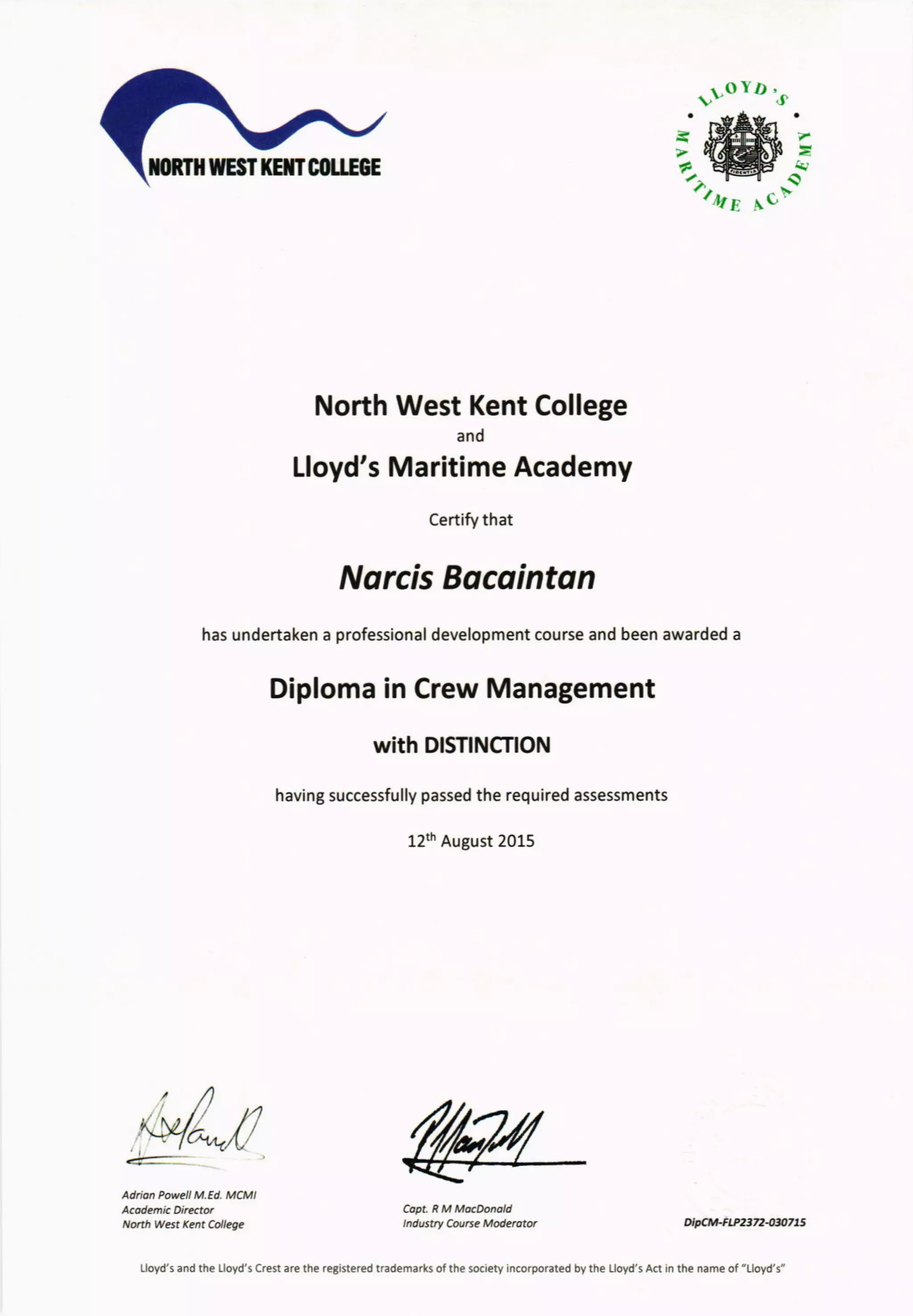 Diploma in Crew Management | PDF