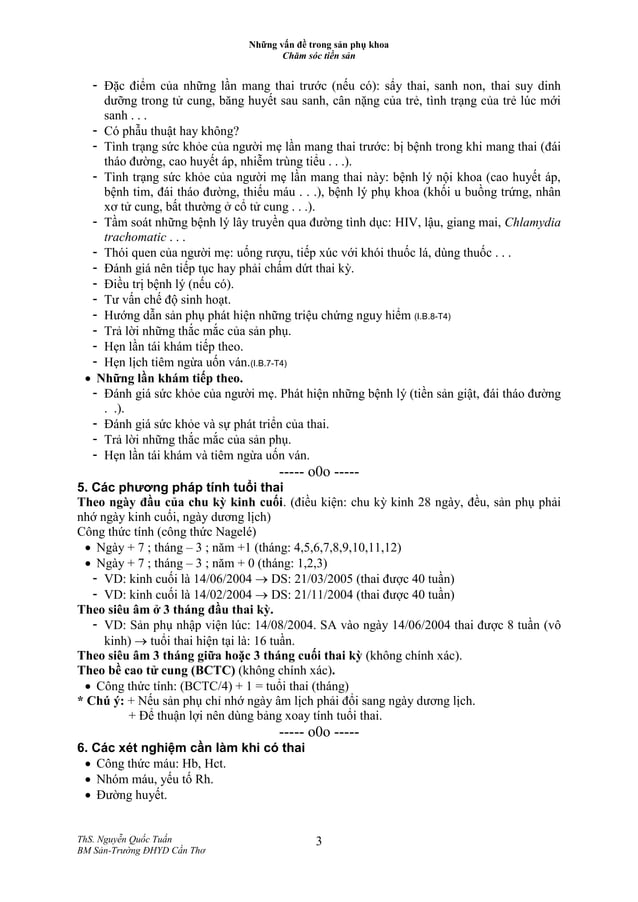 SỔ TAY SẢN PHỤ KHOA: NHỮNG VẤN ĐỀ THƯỜNG GẶP TRONG SẢN PHỤ KHOA | PDF