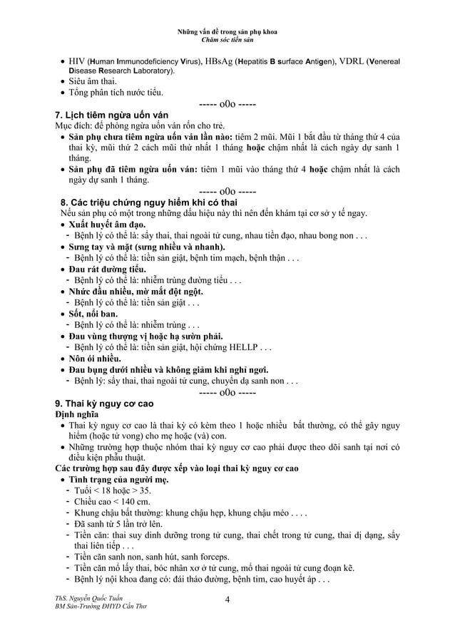 SỔ TAY SẢN PHỤ KHOA: NHỮNG VẤN ĐỀ THƯỜNG GẶP TRONG SẢN PHỤ KHOA | PDF