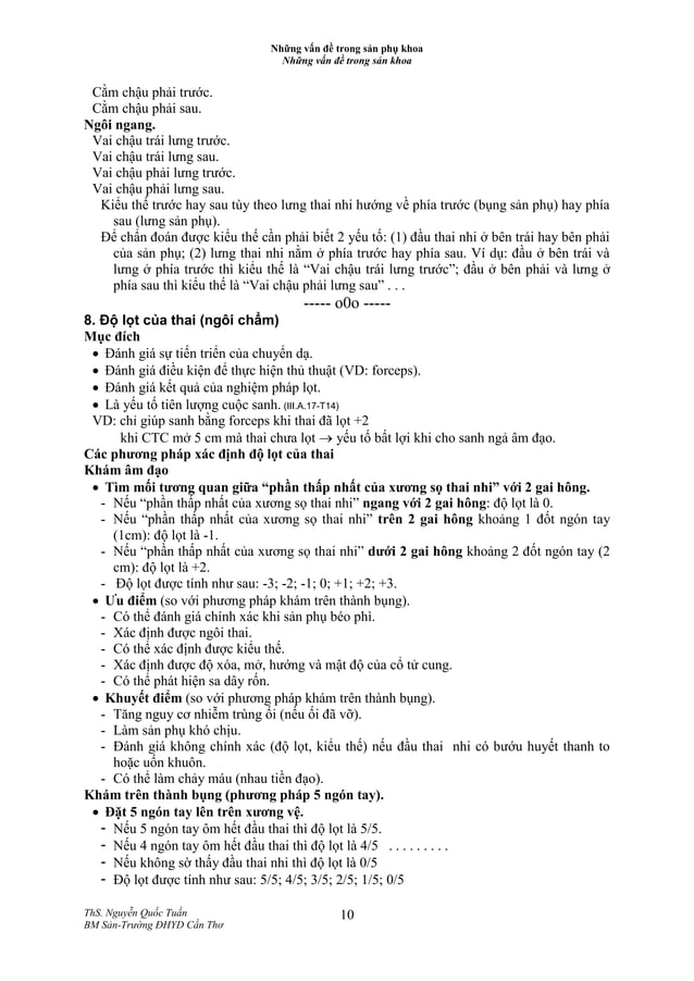 SỔ TAY SẢN PHỤ KHOA: NHỮNG VẤN ĐỀ THƯỜNG GẶP TRONG SẢN PHỤ KHOA | PDF