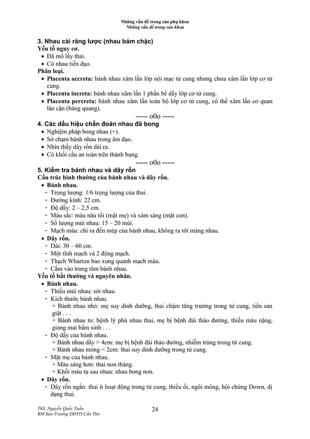 SỔ TAY SẢN PHỤ KHOA: NHỮNG VẤN ĐỀ THƯỜNG GẶP TRONG SẢN PHỤ KHOA | PDF
