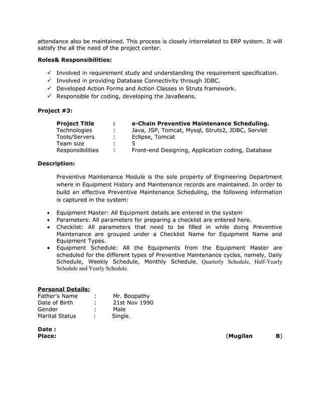 Mugilan Resume | PDF
