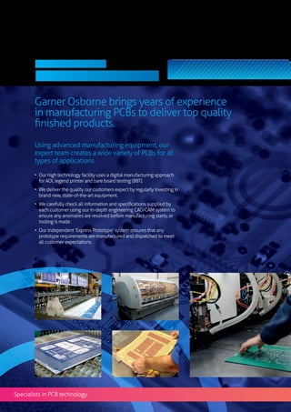 Garner Osborne Manufacturing Brochure | PDF