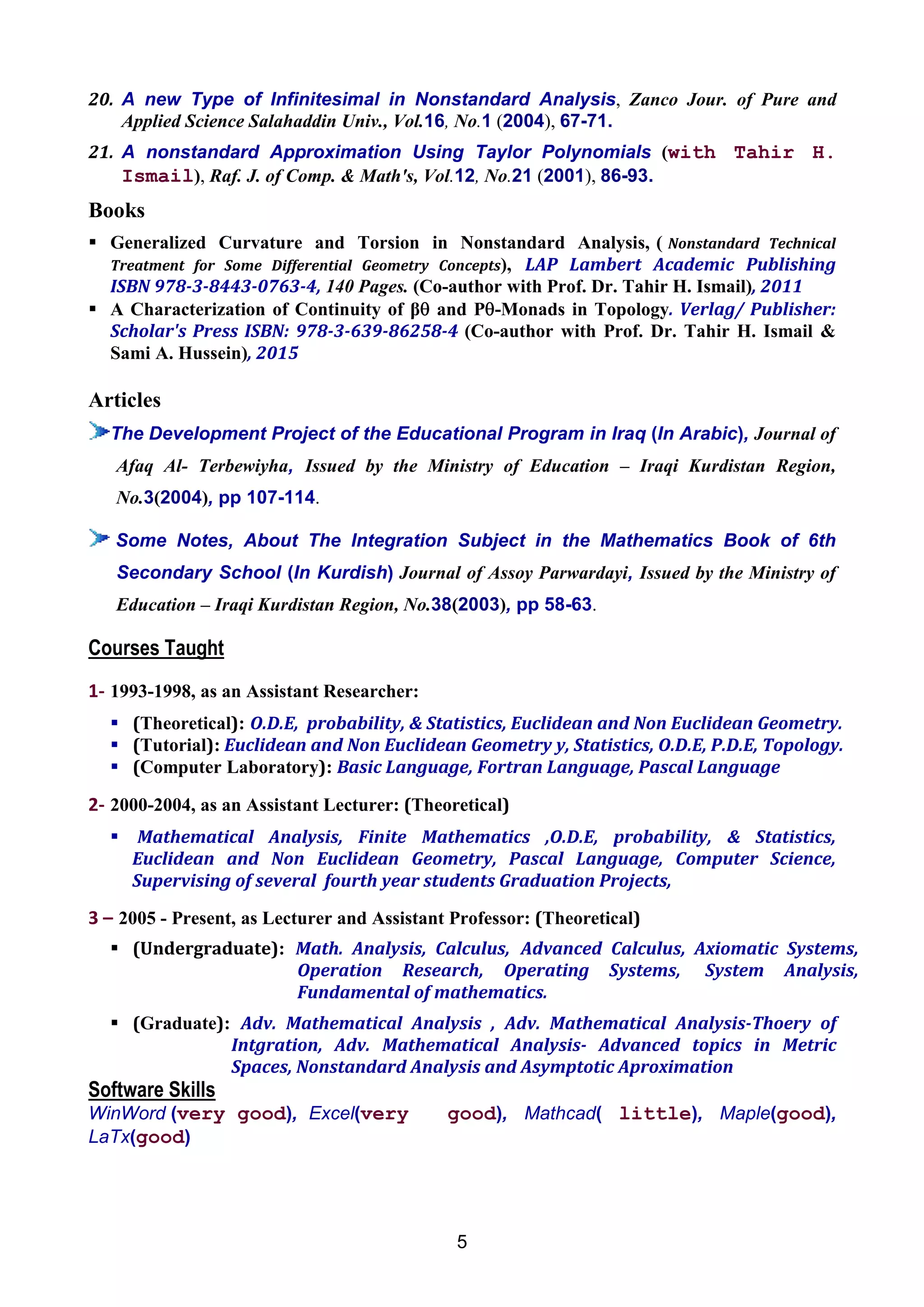C.V Ibrahim O Hamad --upto date -- 30-06-2016 | PDF