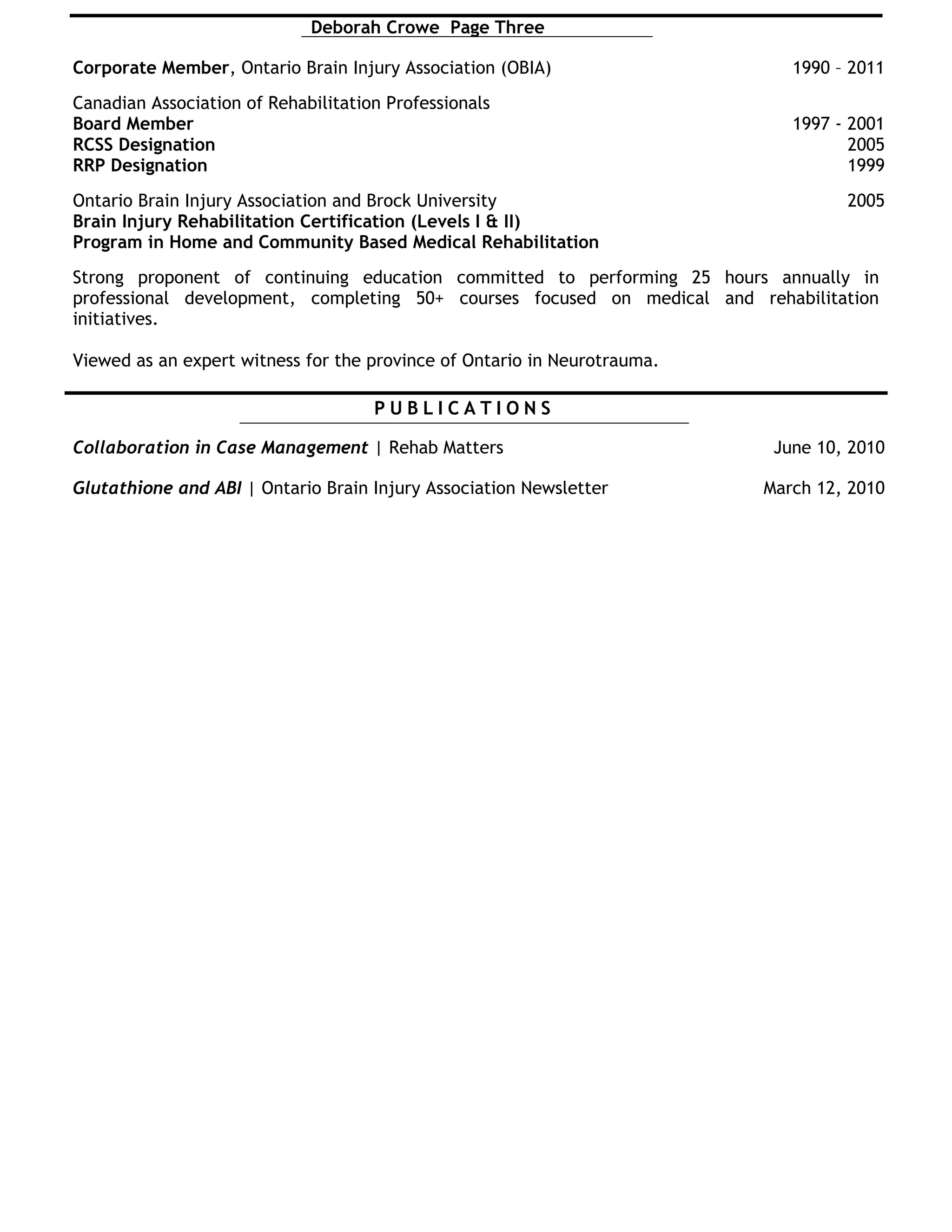 Deborah Crowe_CV2014 | PDF | Free Download