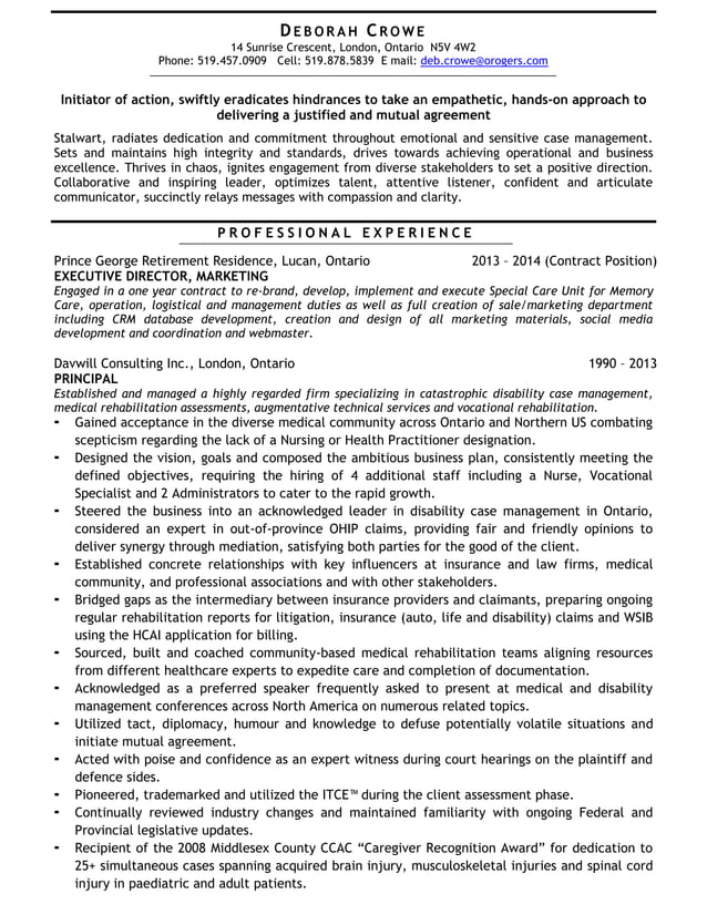 Deborah Crowe_CV2014 | PDF