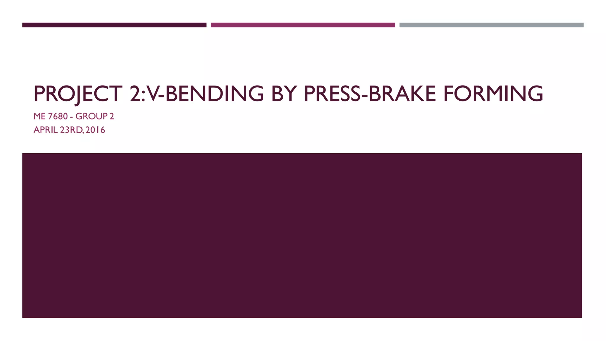 V-Bending Presentation | PDF