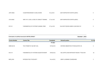ARMY TRAINING TRANSCRIPT | PPT
