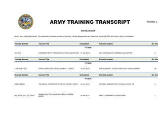 ARMY TRAINING TRANSCRIPT | PPT