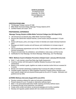 Resume.docx | Physical Therapy | Wellness