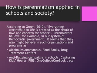 1 Perennialism | PPT