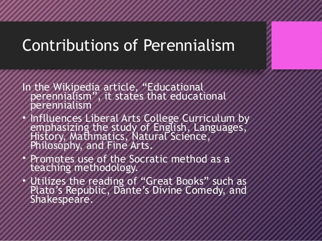 1 Perennialism