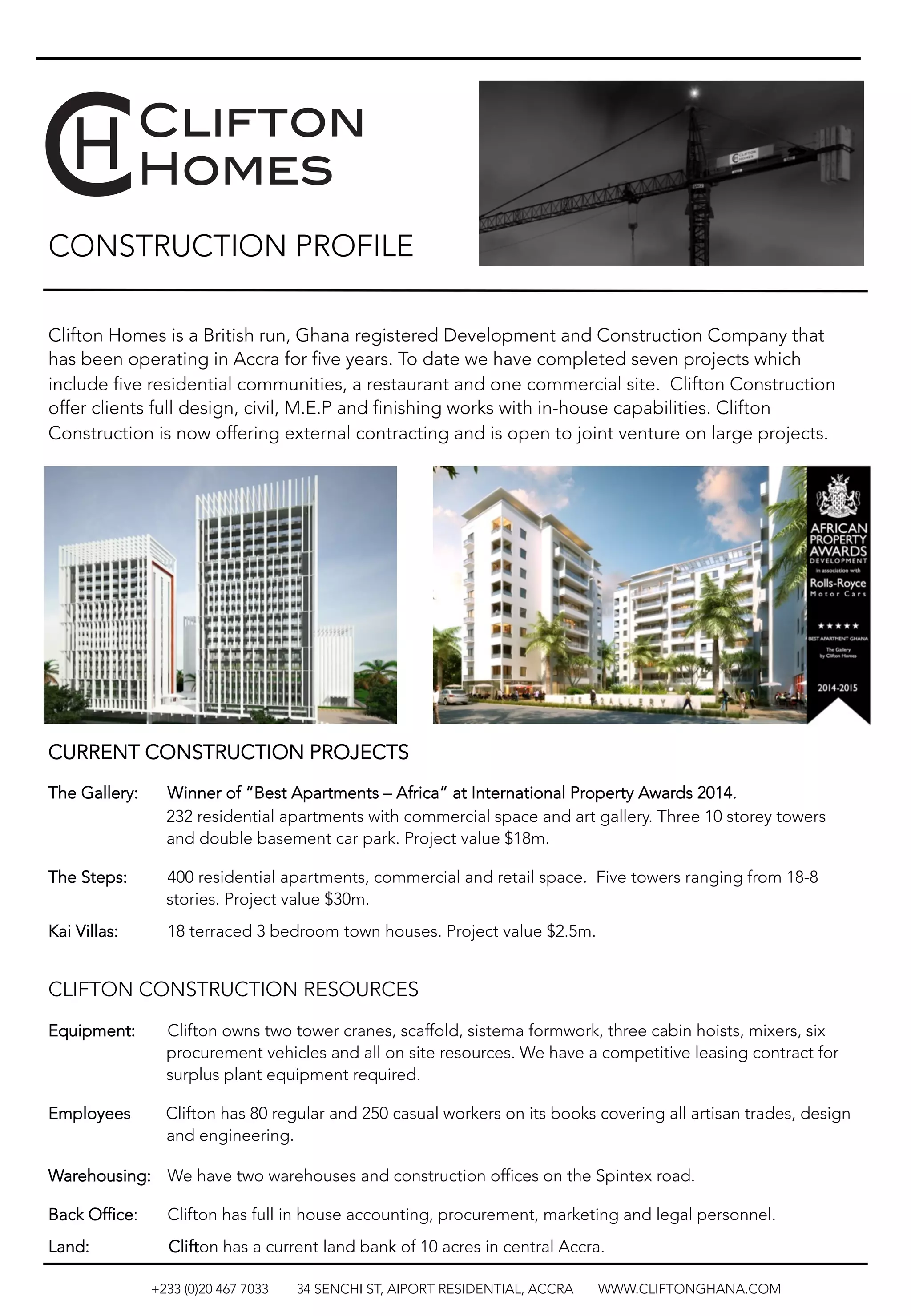 Clifton Homes - Construction DPT | PDF
