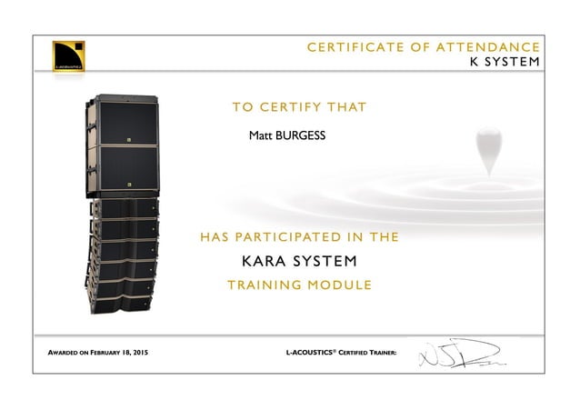 Matt BURGESS KARA Training Certificate | PDF