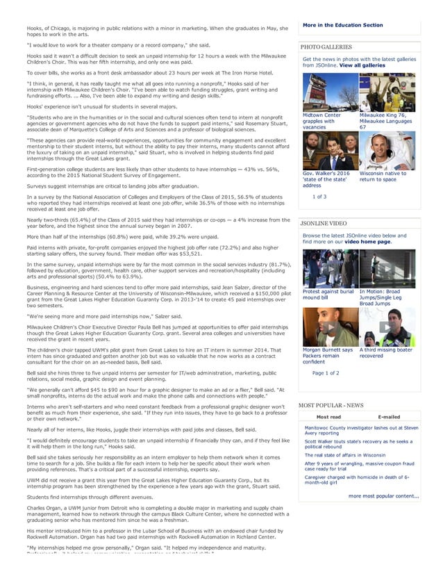 Internship Article with Photos J-S 1-4-16 | PDF