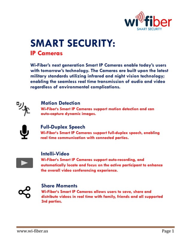 WiFiber Security Camera | PDF | Cameras and Camcorders | Consumer Electronics