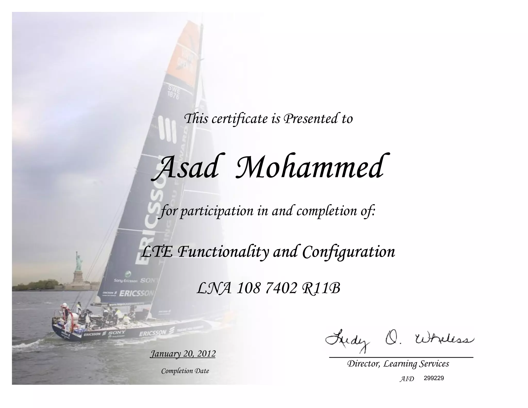 Ericsson TrainingCert-LTE Functionality and Configuration | PPT