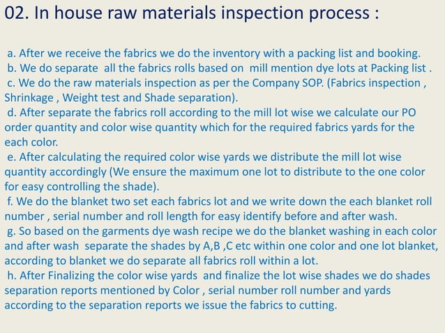 GARMENTS DYE PRODUCTION PROCESS_Asian Group | PPT