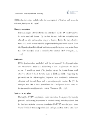 CourseWork in Commercial and Investment Banking | PDF