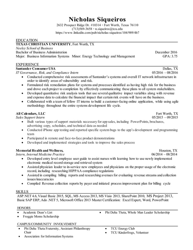 Nicholas Siqueiros Resume_August2016 | PDF