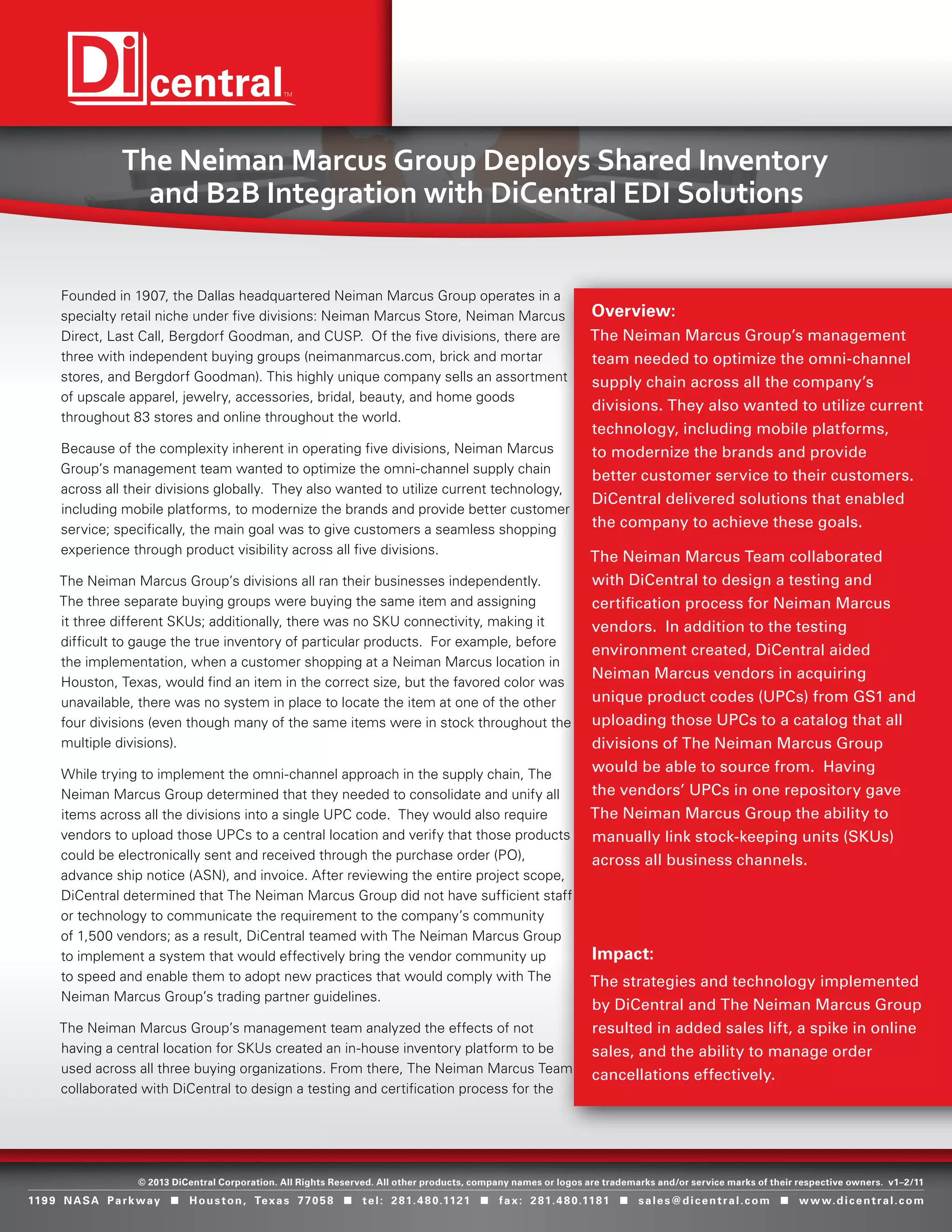 Neiman Marcus Case Study | PDF