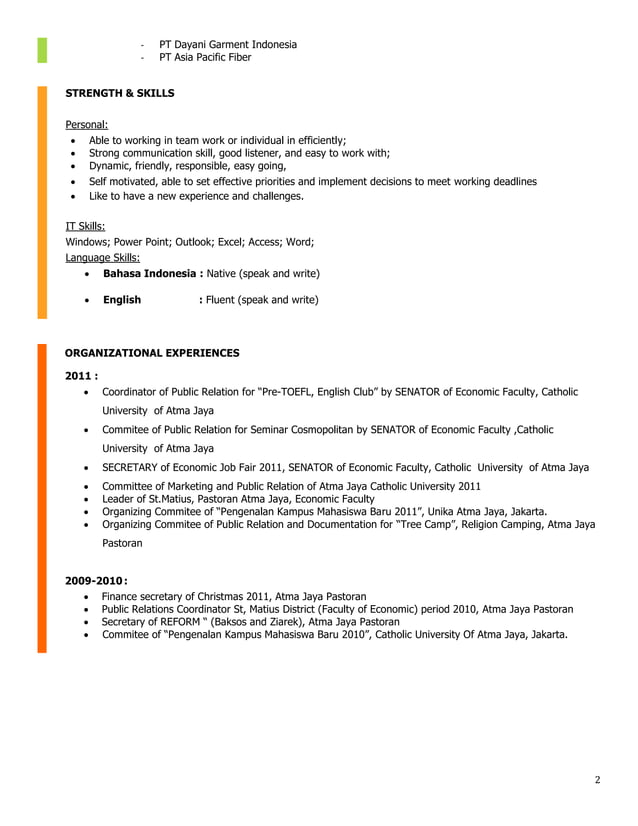 CV Maria Amanda 210415 | PDF