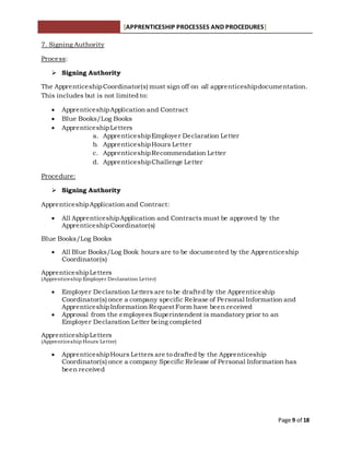 Apprenticeship Procedures-Information Package-Rev 12 | DOCX ...