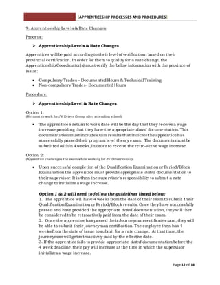 Apprenticeship Procedures-Information Package-Rev 12 | DOCX | Apprenticeships | Careers