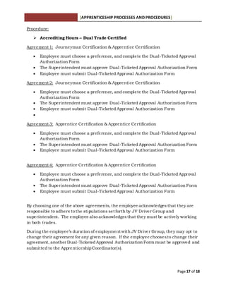 Apprenticeship Procedures-Information Package-Rev 12 | DOCX | Apprenticeships | Careers