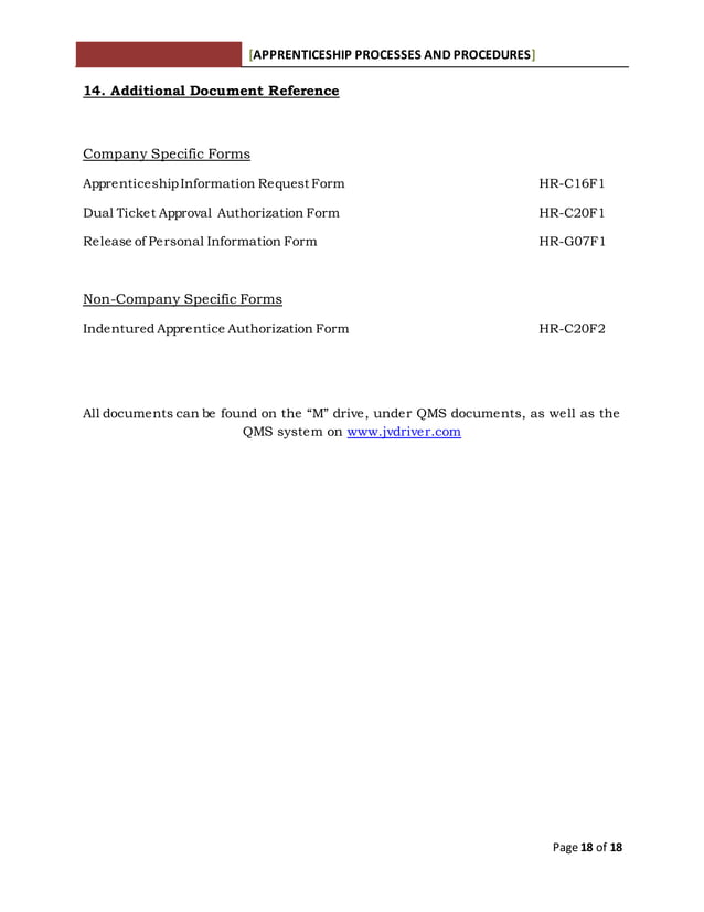 Apprenticeship Procedures-Information Package-Rev 12 | PDF