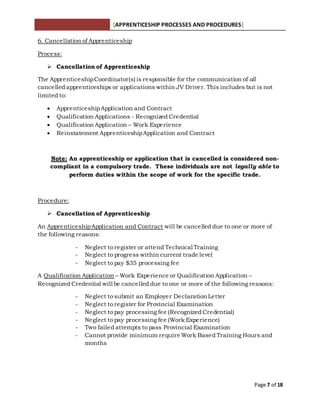 Apprenticeship Procedures-Information Package-Rev 12 | DOCX ...