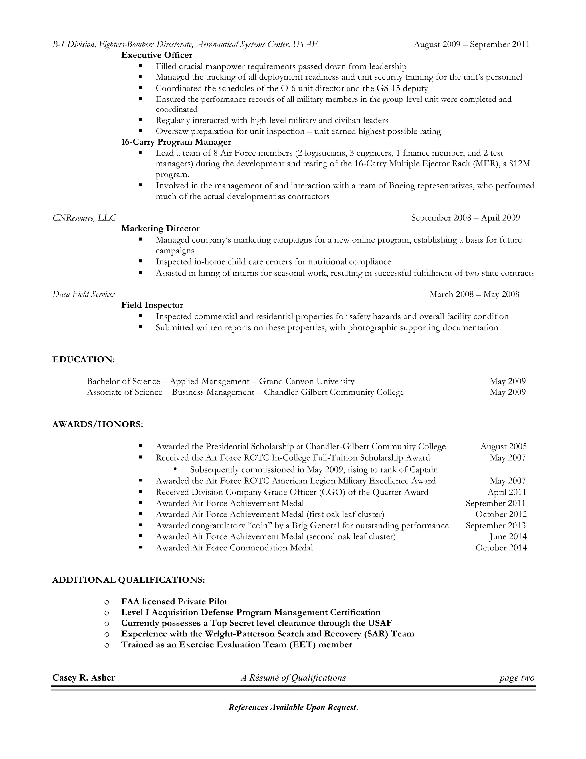 Resume Mk VII | PDF | Business | Business and Finance