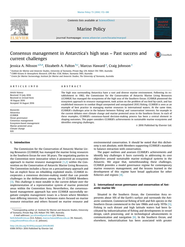 CCAMLR published | PDF