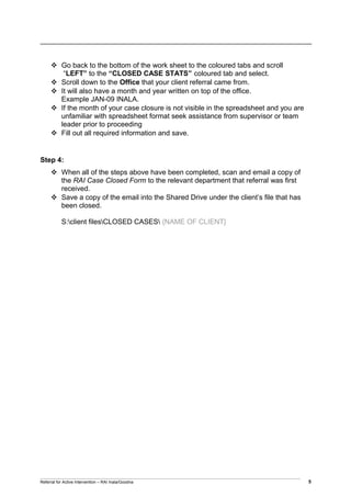 Procedure for Closing Cases | DOC