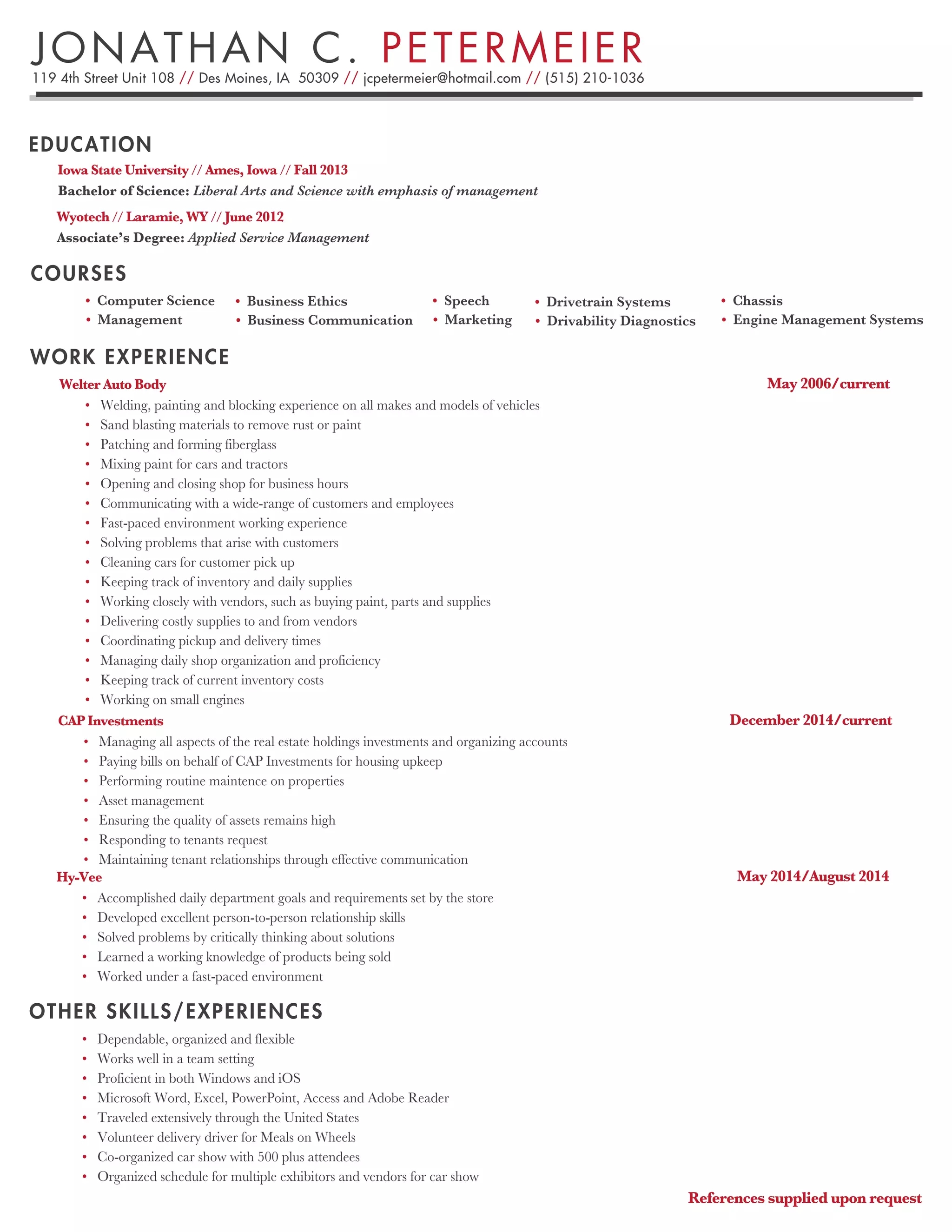 JC_Resume | PDF | Business | Business and Finance