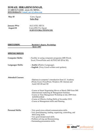 ISMAIL IBRAHIM RESUME | PDF