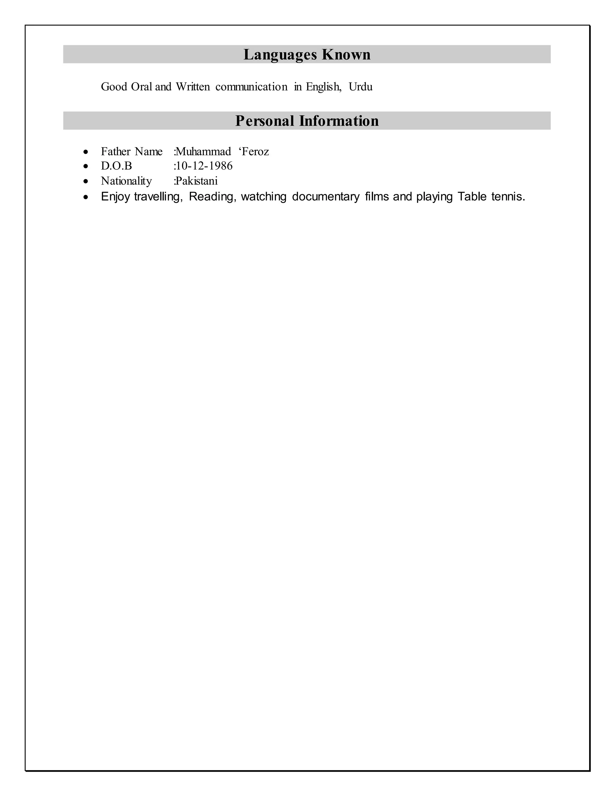 IT cv | DOCX | Computer Networking | Computing