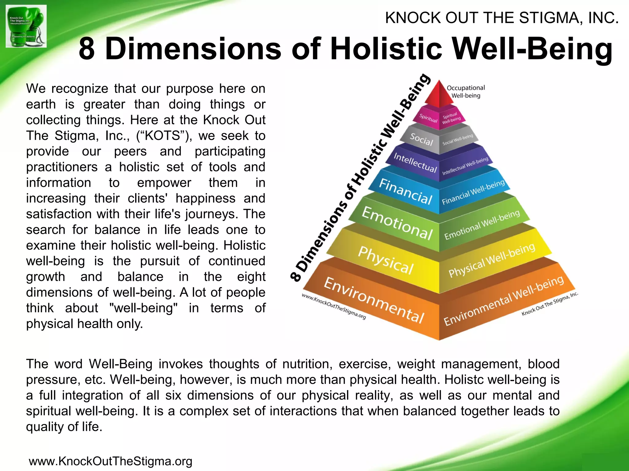 8 Dimensions of Holistic Well-being | PPT
