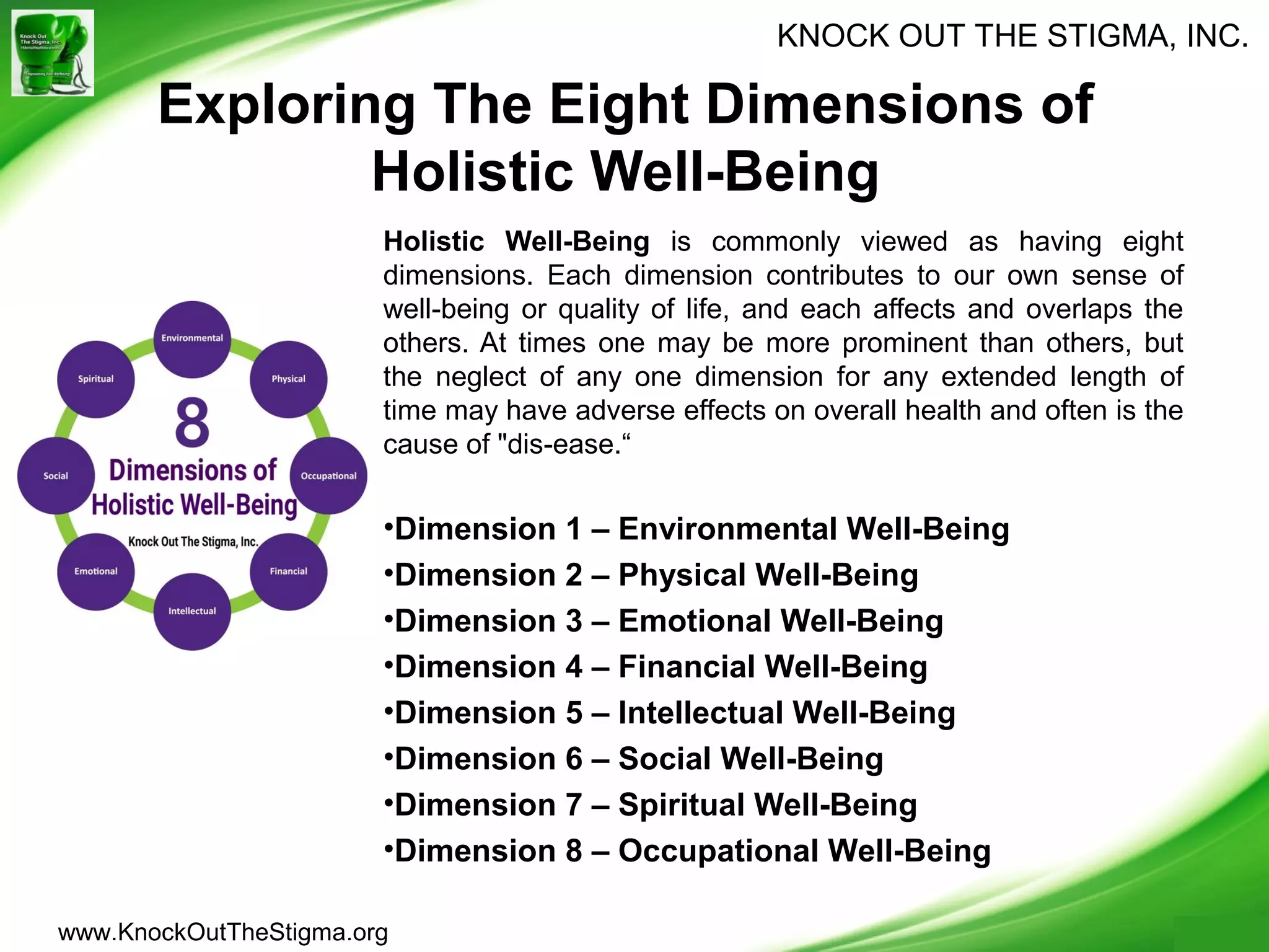 8 Dimensions of Holistic Well-being | PPT