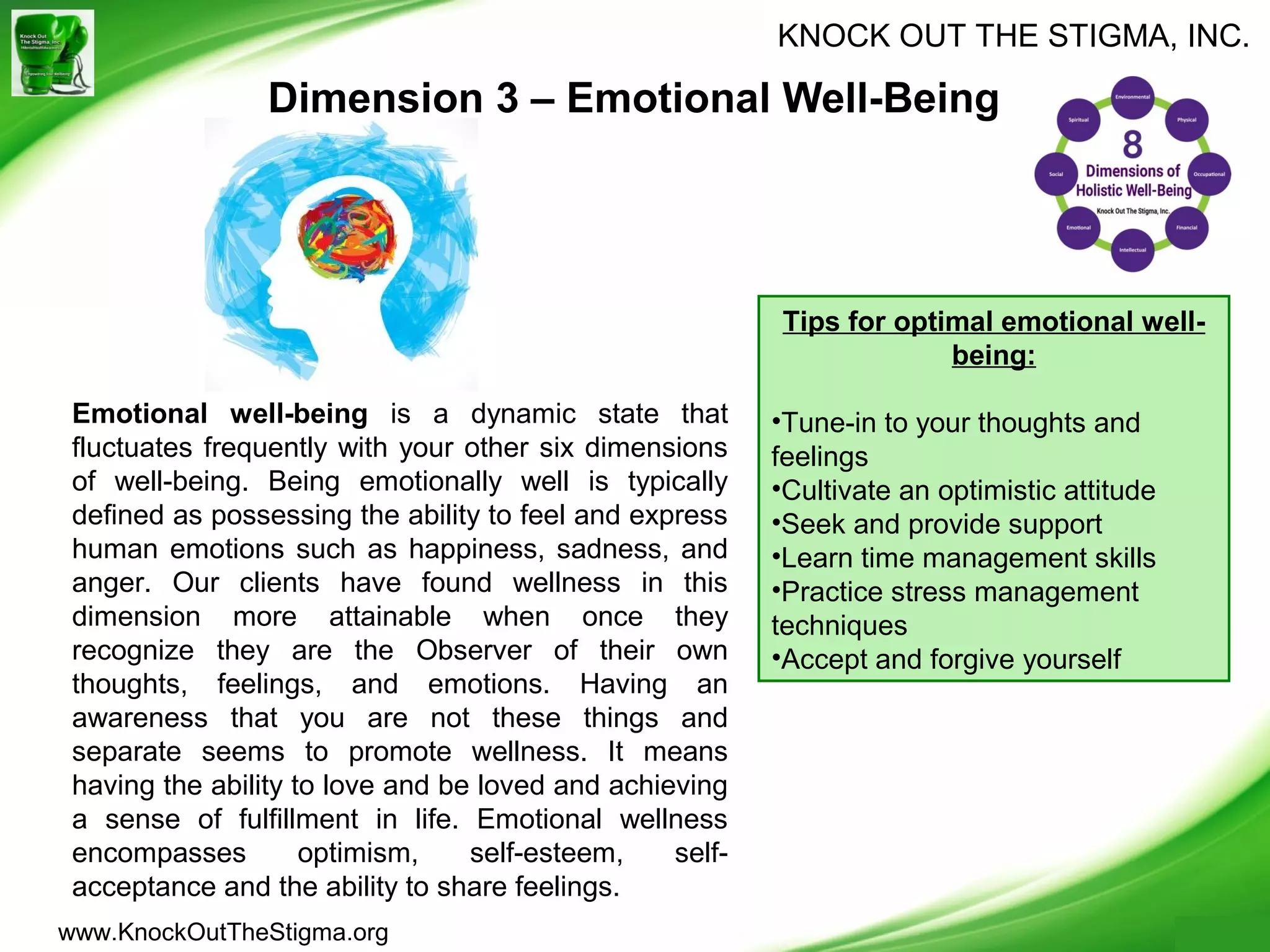 8 Dimensions of Holistic Well-being | PPT