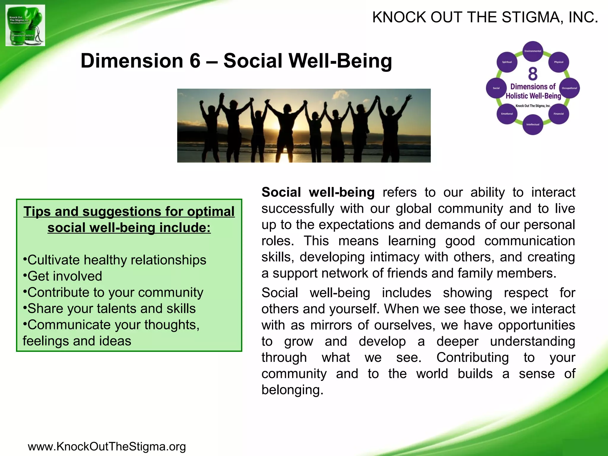 8 Dimensions of Holistic Well-being | PPT