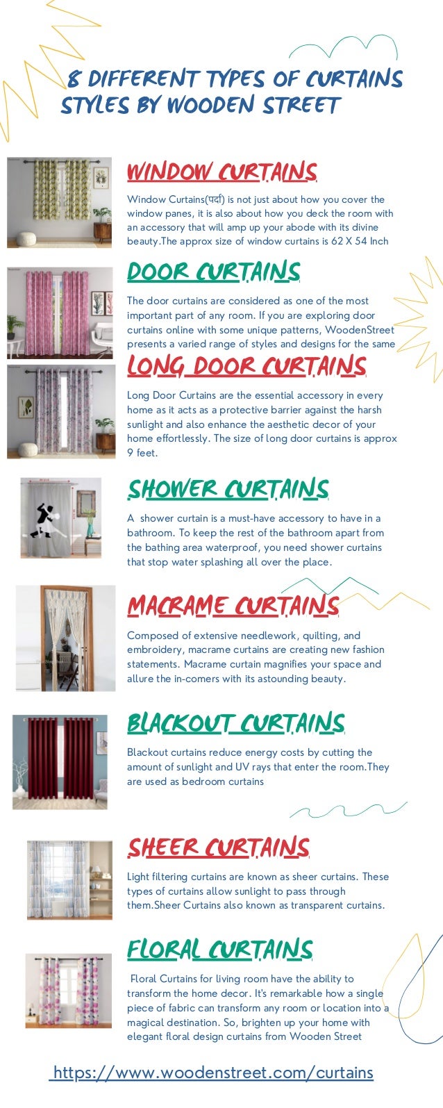 8 Different types of Curtains styles by Wooden Street.pdf
