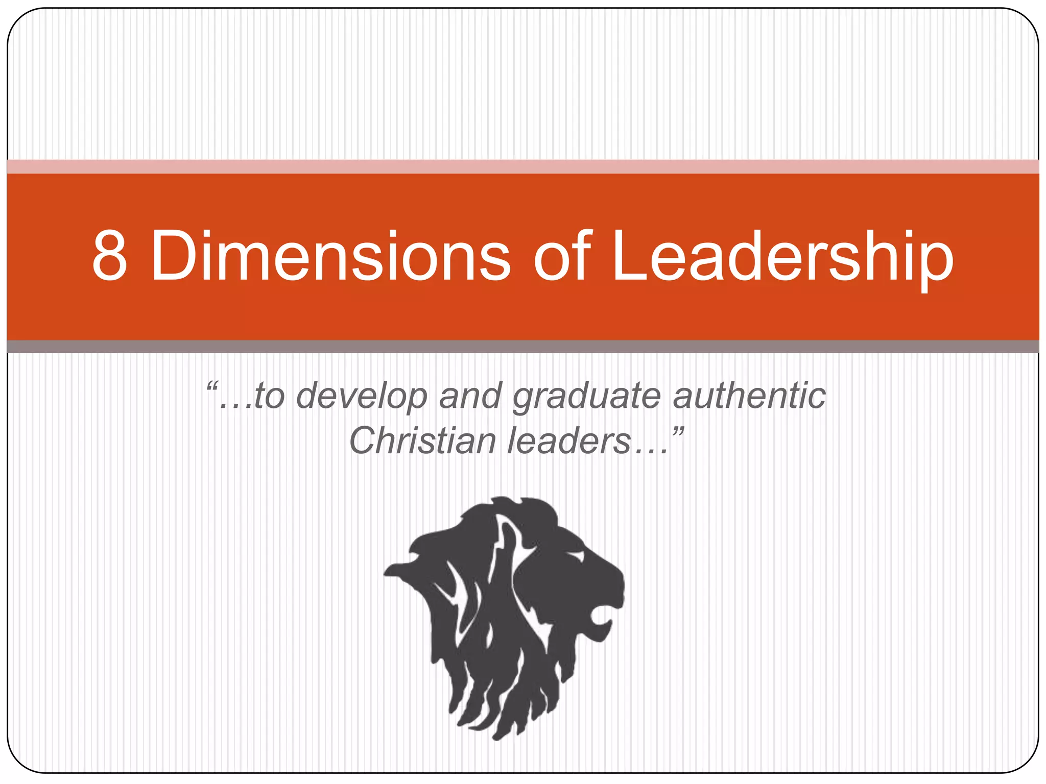 8 dimensions of leadership | PPTX
