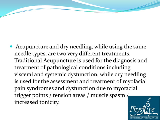 8 dry needling vs acupuncture | PPTX