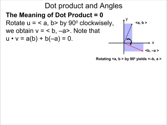 8 dot product, directions, projections | PPT